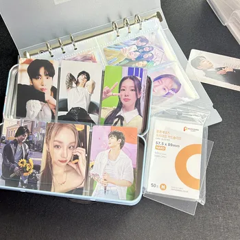 50 sztuk oryginalnych koreańskiej koszulki na karty przezroczysta folia ...
