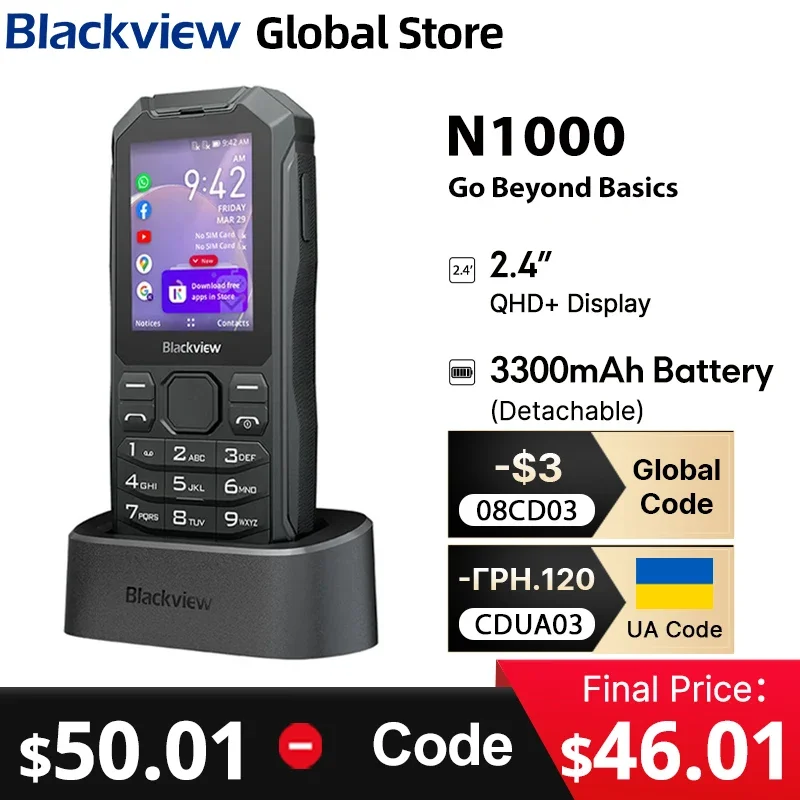 Blackview-N1000-Rugged-Smartphone-MediaTek-MT6739-2-4-inch-Display-Dual ...