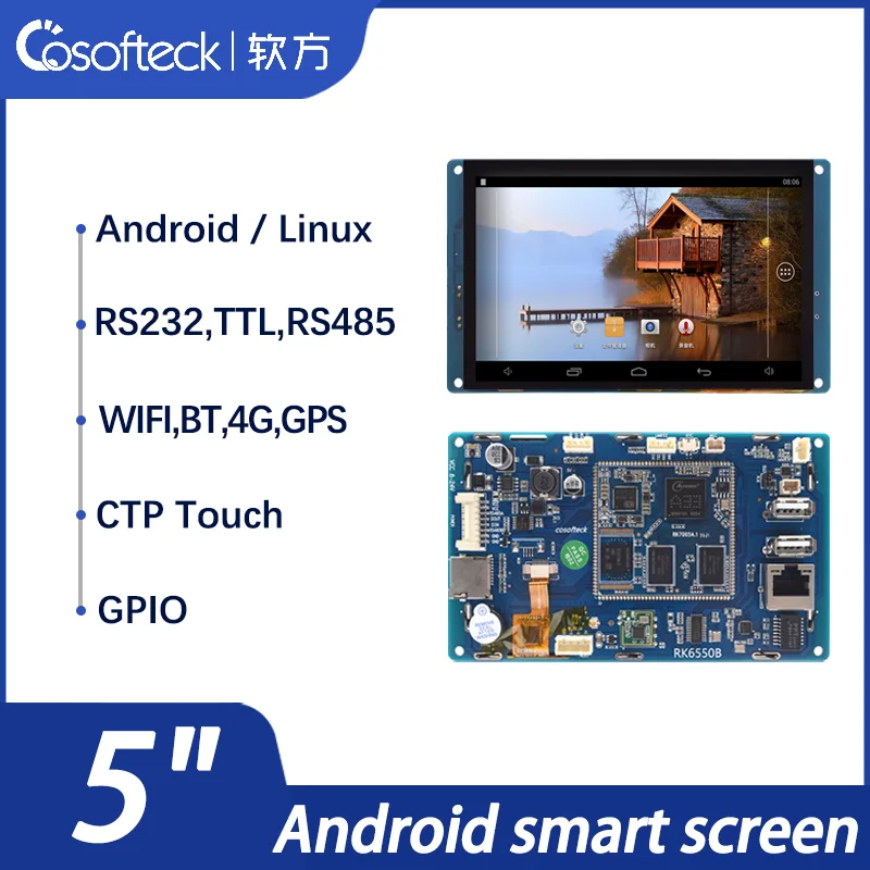 Cosofteck-RK6550A-5-inch-800-480-Android-Linux-iot-panel-industrial ...