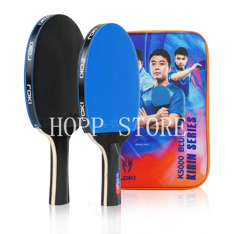 2pcs LOKI K5000 Blue Sponge Carbon Table Tennis Racket Professional Original LOKI Ping Pong ...