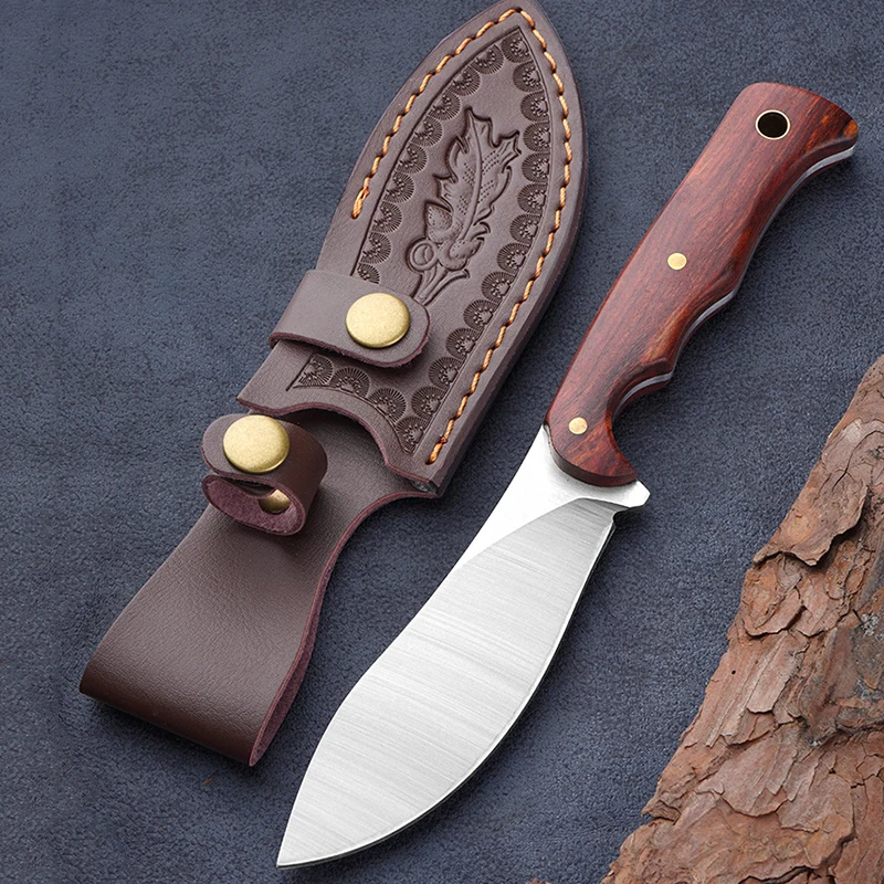 Fixed-Blade-Knife-Sharp-Full-Tang-Hunting-Knife-Portable-With-Holster ...