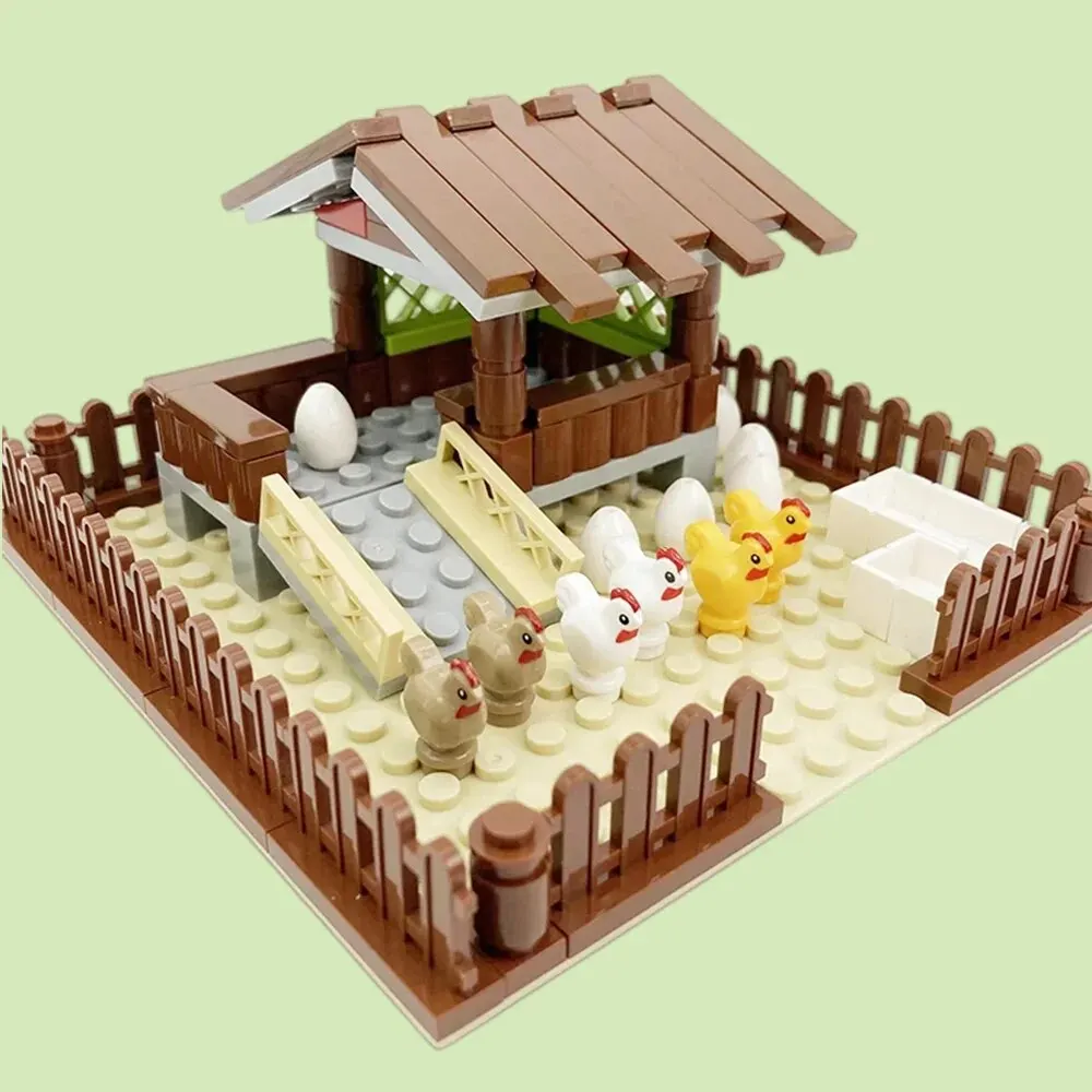 MOC-Chicken-Coop-Henhouse-Building-Blocks-for-Kids-City-Farm-Animals ...