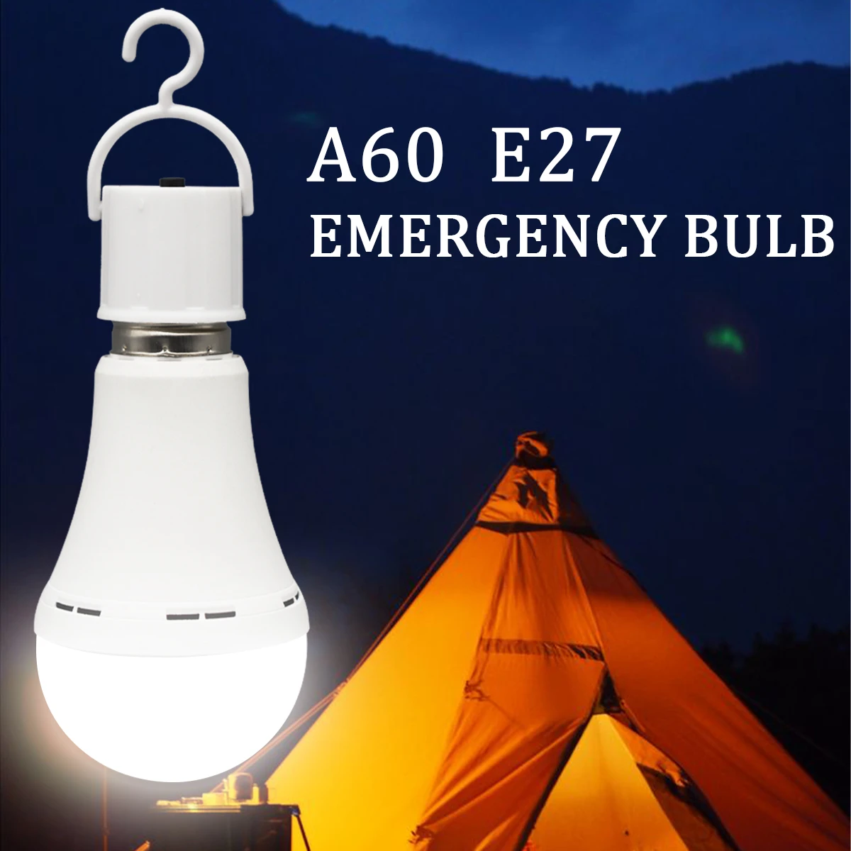 LED 3 Way Emergency Bulb Rechargeable Light Bulb 7w E27 110V 220V ...