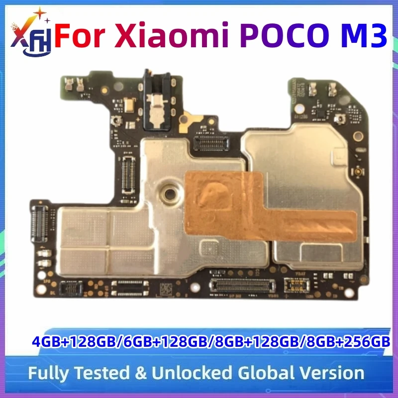 Motherboard for Xiaomi Poco M3, Unlocked Logic Circuits Board, Global ...