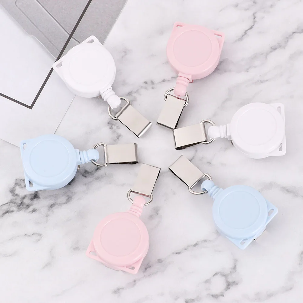 Fashion-Frosted-Pull-Retractable-School-Supplies-Badge-Holder-Clip ...