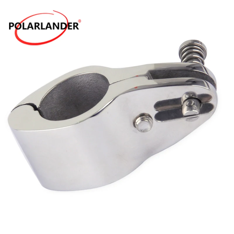 1Pc Tube Clip For Boat Marine Yacht Jaw Slide 1" Silver Hinged Fittings ...