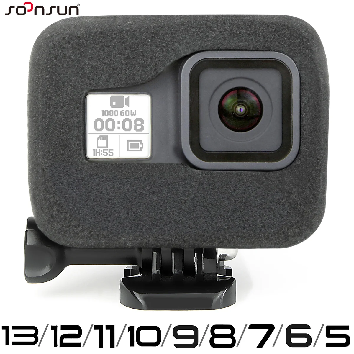 Windslayer-Windshield-Sponge-Foam-Case-for-GoPro-Hero-13-12-11-10-9-or ...