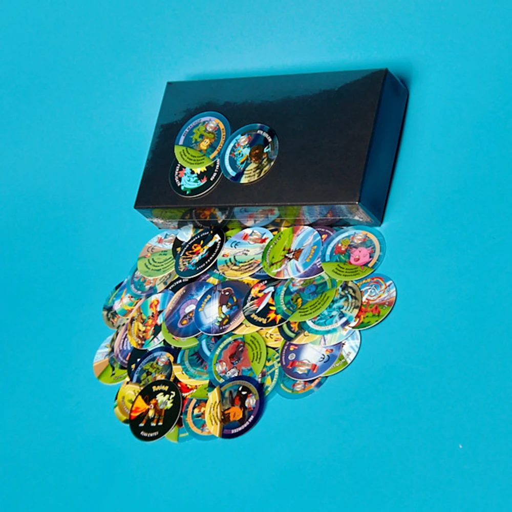 Lote De Tazos Pokemon League Full Set Transparent Anime Game Taps Rare ...