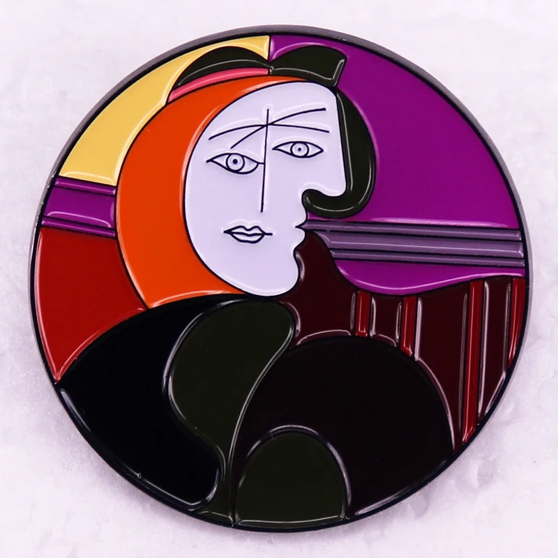 Pablo-Picasso-Art-Painting-Badge-The-Red-Armchair-Enamel-Pin-Brooch ...