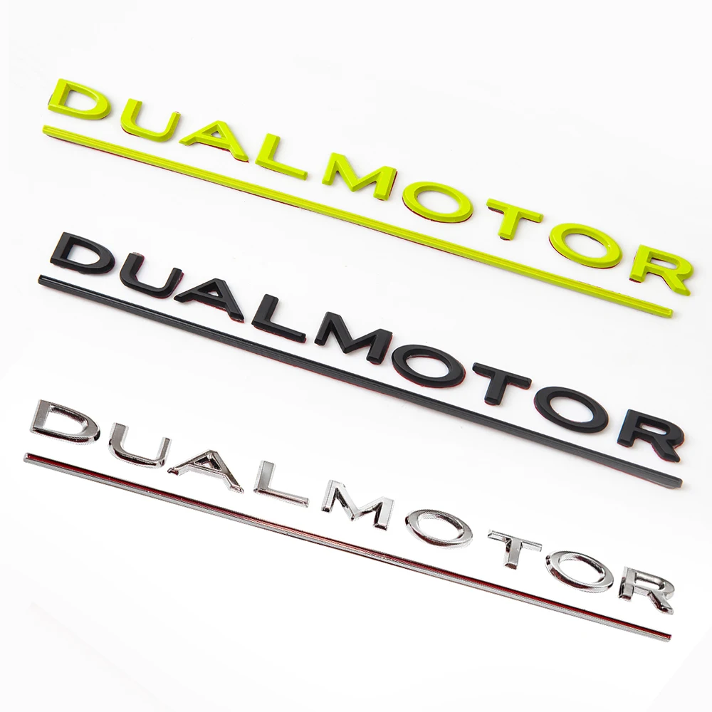 Hot Sell Dual Motor Sticker Badge Letter Emblem Decals For Tesla Model ...