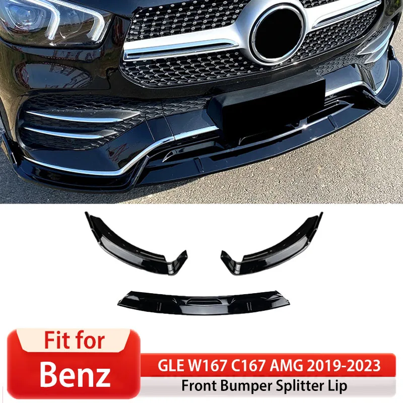 For Mercedes Benz GLE Class W167 C167 AMG 2019-2023 Front Lip Bumper ...