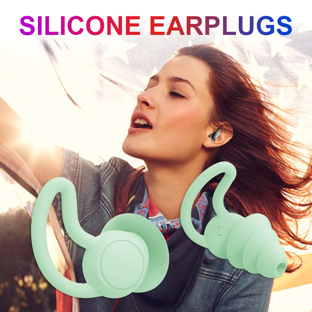 1-Pair-Silicone-Ear-Plugs-Soundproof-Sound-Insulation-Anti-Noise ...