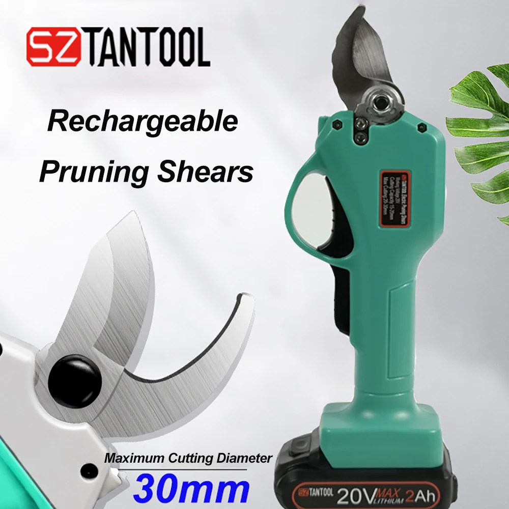 20v Wireless Electric Rechargeable Scissors Pruning Shears Tree Garden ...