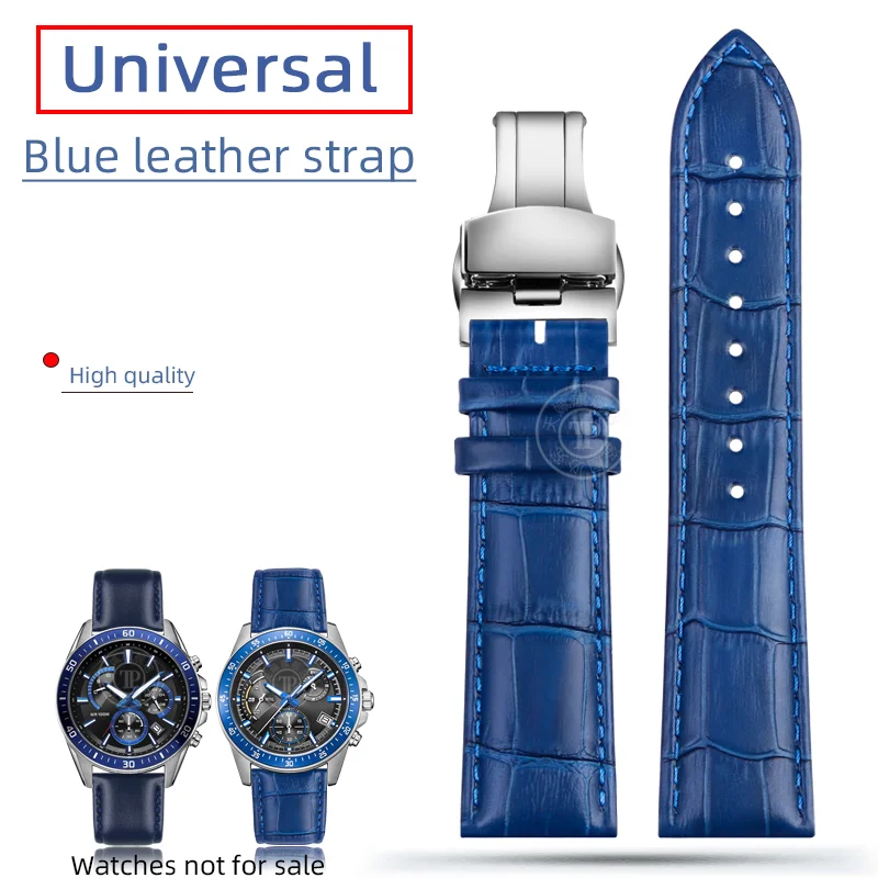 Blue strap for men and women 12mm 14mm 16mm 18mm 20mm 22mm For Casio ...
