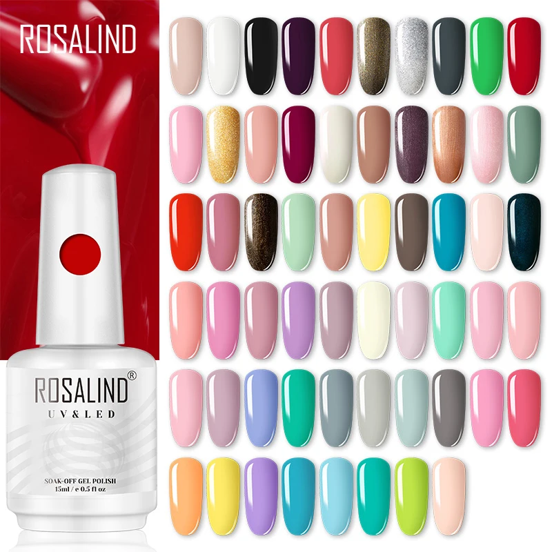 ROSALIND-58-Colors-Gel-Nail-Polish-15ml-Pure-Color-Gel-Long-Lasting ...