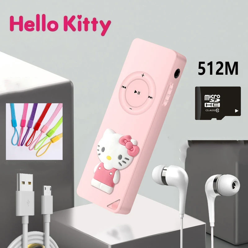 Hello Kitty Mini Mp3 Kawaii Portable Mp3 Player Cute Music Players ...