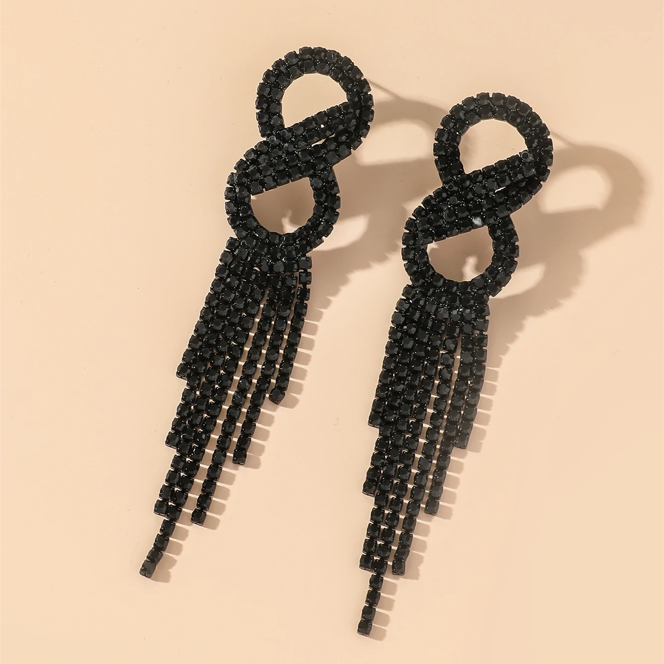Black Earrings Women Luxury | Long Black Dangle Earrings | Black Earrings Women Long - Dangle ...