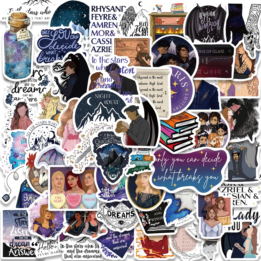 10-60pcs-Acotar-Merchandis-Book-Cartoon-Stickers-for-Suitcas-Laptop ...