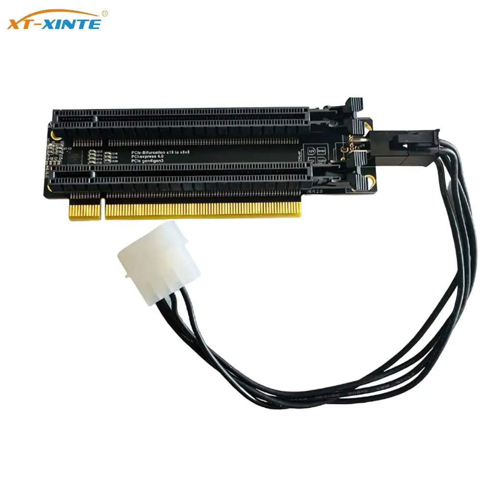PCI-Express 4.0 3.0 x16 1 to 2 Expansion Card Gen4 Gen3 Split Card PCIe ...