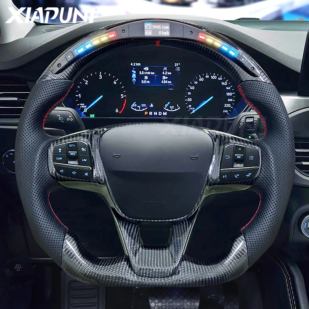 For-Ford-Focus-MK4-Steering-Wheel-100-Carbon-Fiber-Customized-Sport ...