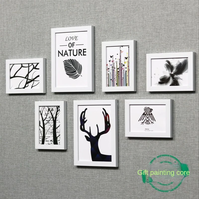 Nordic Creative Decorative Photo Frame Free Punch Wall Combination ...