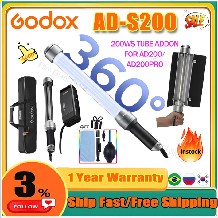 Godox-AD-S200-200W-5800K-tube-addon-for-Godox-AD200-AD200PRO-stick ...