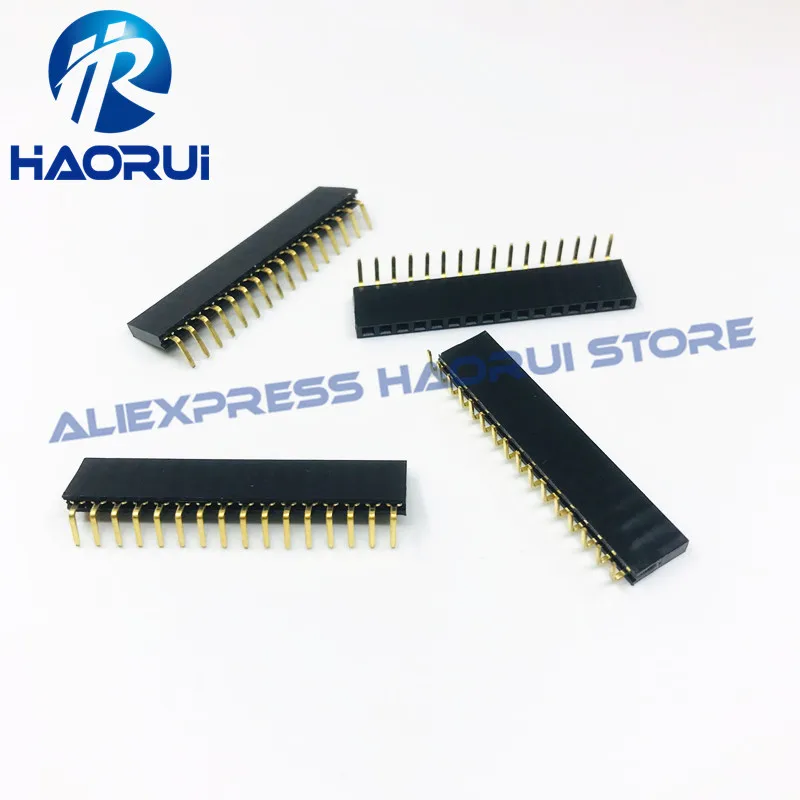 10Pcs-lot-2-54mm-Pitch-Single-Row-Bent-Female-1-16P-PCB-Board-90-degree ...