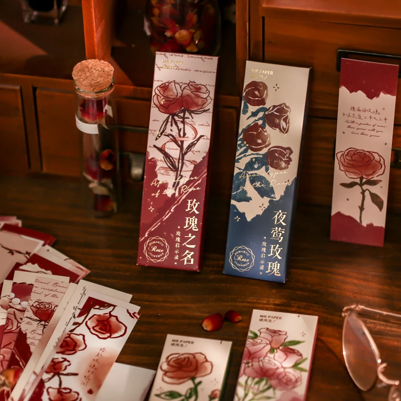 30-Pcs-Pack-Apocalypse-of-Roses-Bookmark-Paper-Cute-Cartoon-Marks-Book ...