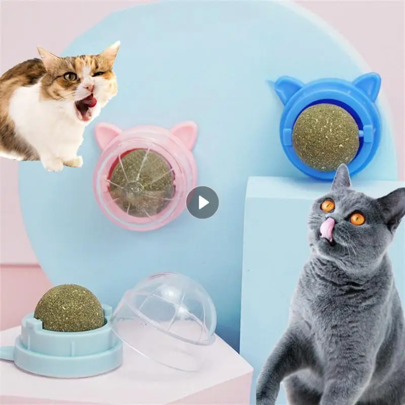 New-Catnip-Pure-Natural-Cats-Candy-Snack-Ball-Rotatable-Toy-Cat-Molar ...