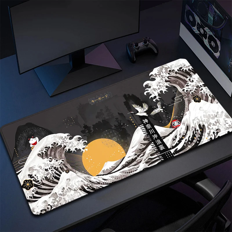 Computer-Art-Mouse-Pad-Japan-The-Great-Wave-Of-Kanagawa-Large-Gaming ...
