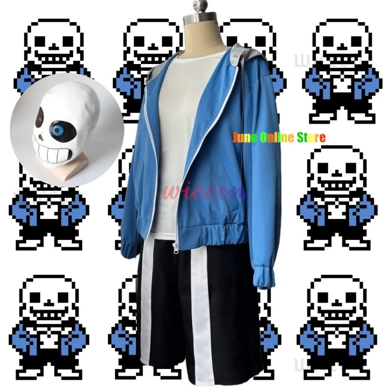 Sans Undertale-sudaderas con capucha para Cosplay, pantalones cortos ...
