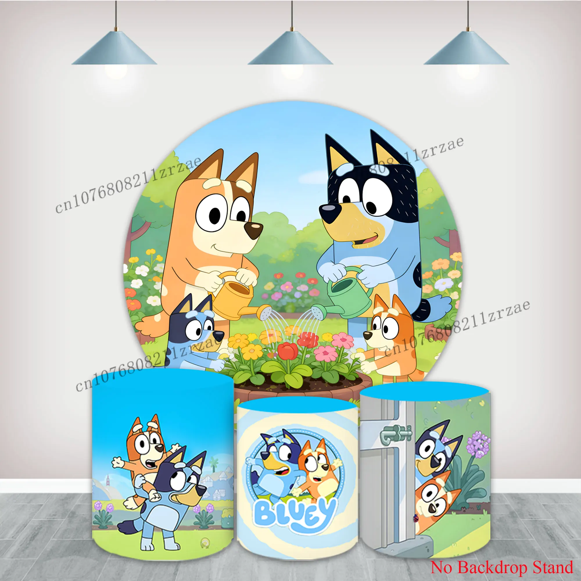 Fondo redondo Bluey para niños, decoraciones para fiesta de 1er ...