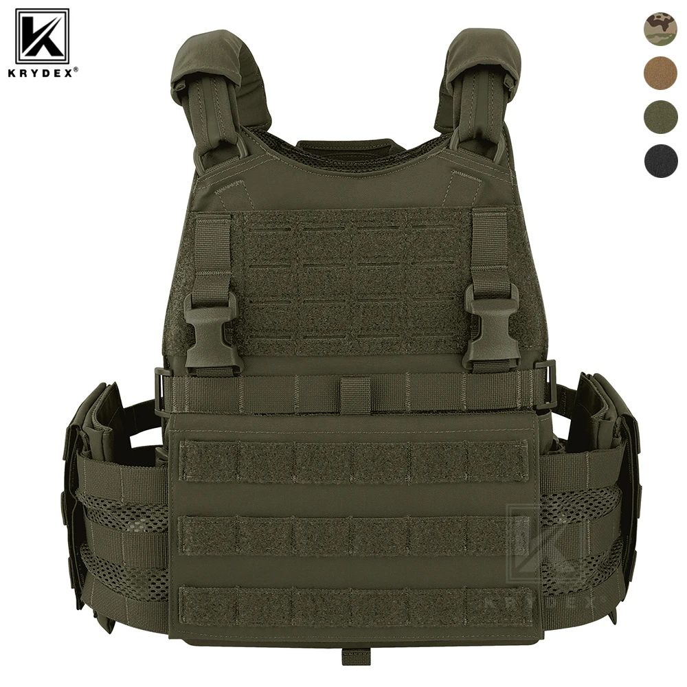 KRYDEX Tactical SCARAB Plate Carrier Heavy Duty Modular MOLLE Vest Body ...
