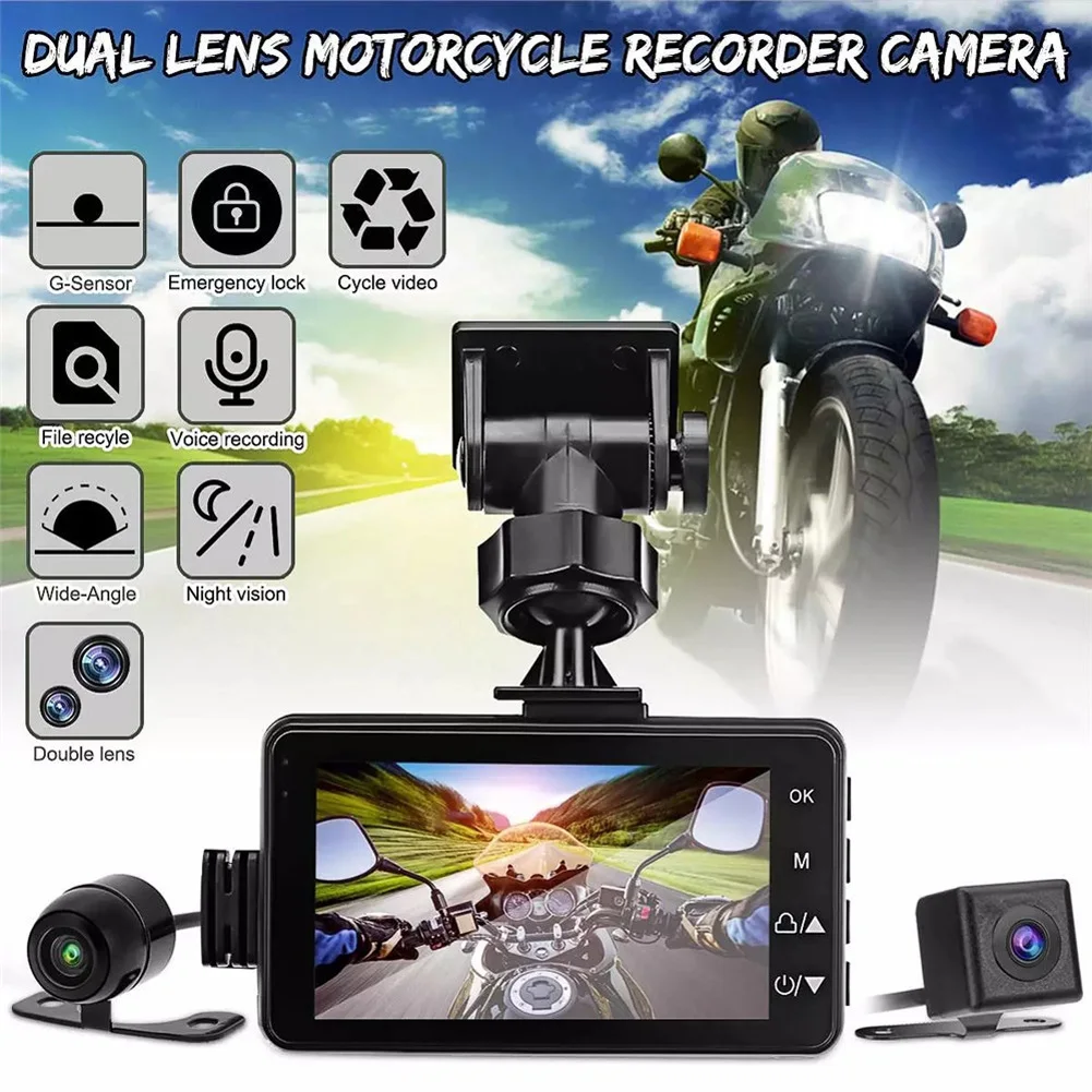 Motorcycle-DVR-HD-Screen-Motorcycle-Dash-Cam-Front-Rear-Camera-Dual ...