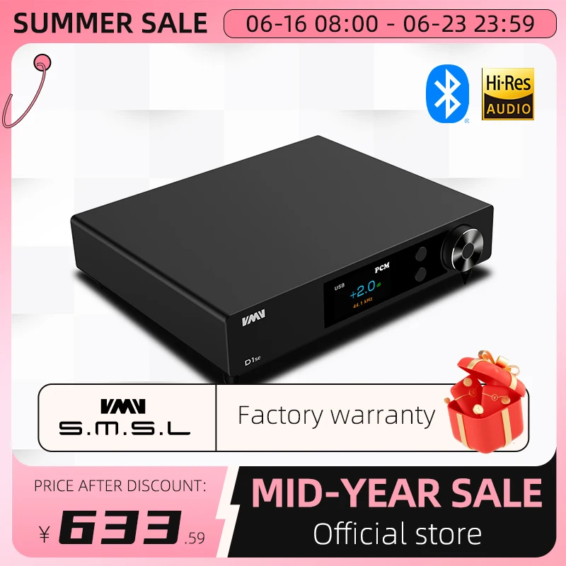 SMSL-AUDIO-DAC-VMV-D1se2-ES9039MSPRO-XU316-MQA-CD-Bluetooth-LDAC-APTXHD ...