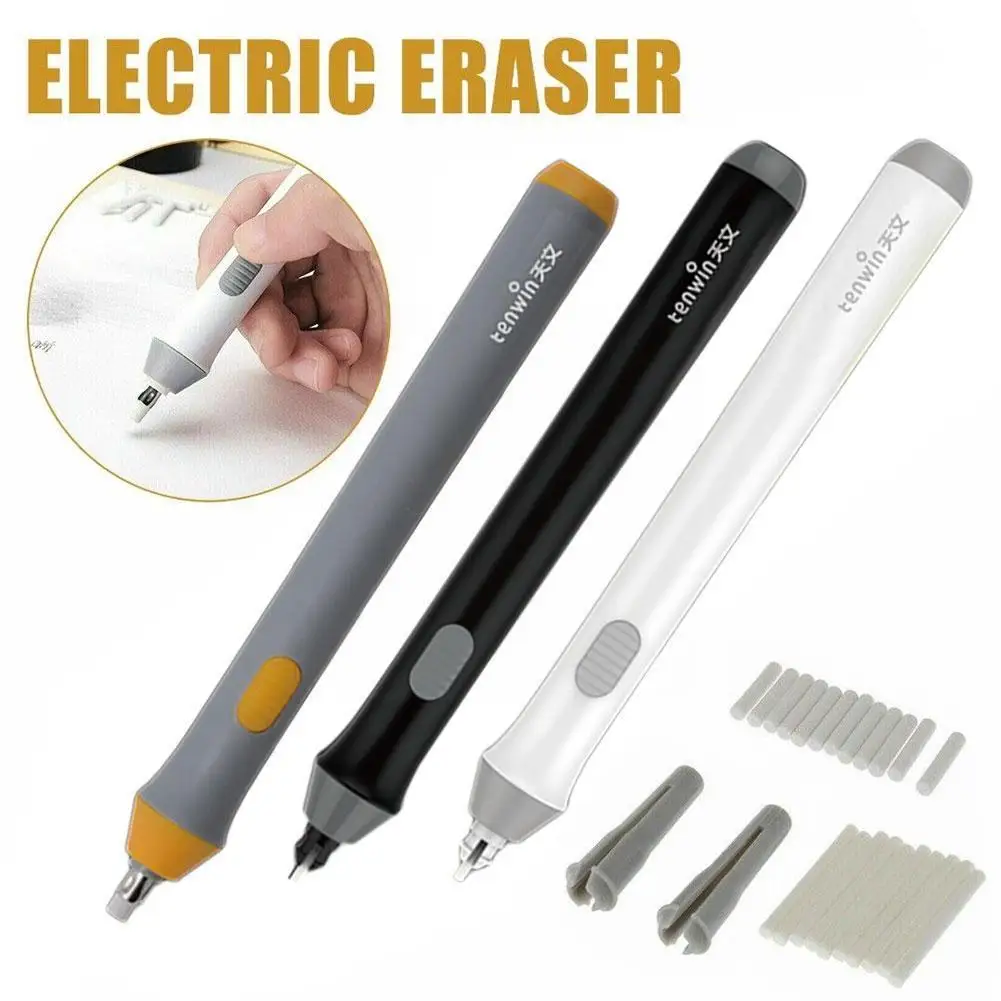 Adjustable-Electric-Pencil-Eraser-Kit-Battery-Operated-Highlights ...
