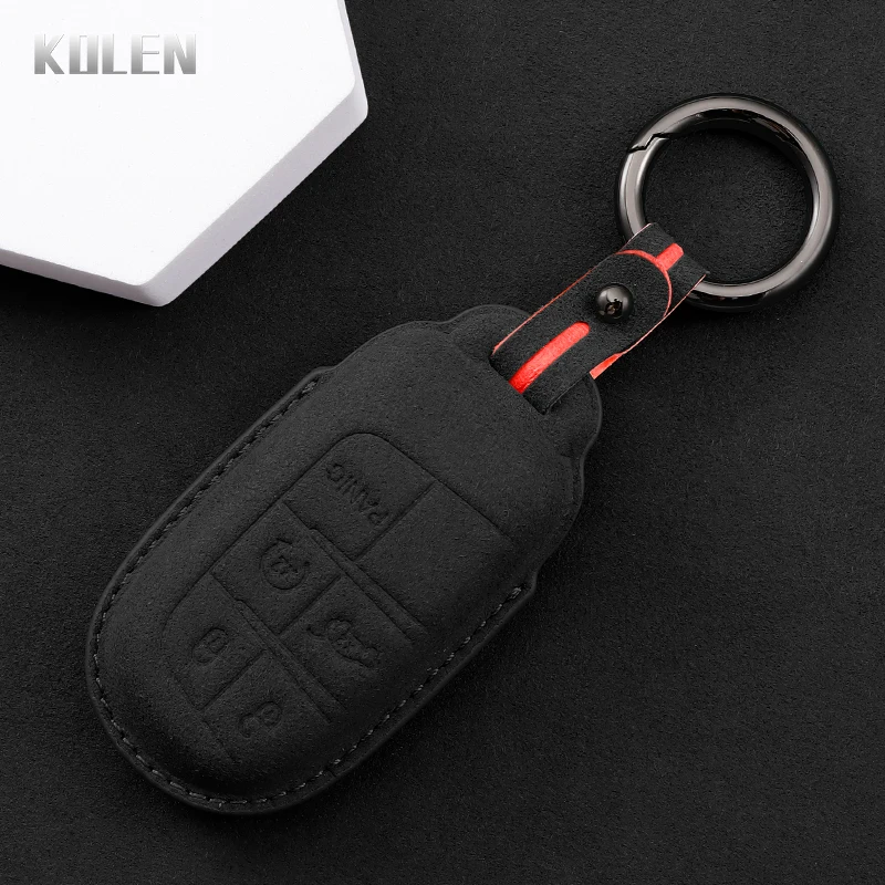 Leather Car Key Case Cover Shell For Jeep Renegade Grand Cherokee For ...