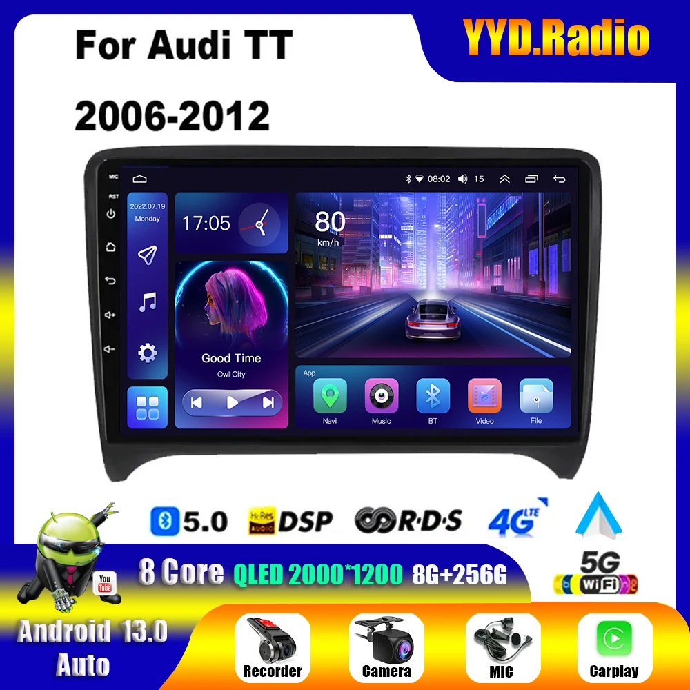 for-Audi-TT-MK2-8J-2006-2007-2012-Android-13-Radio-GPS-Car-Stereo ...