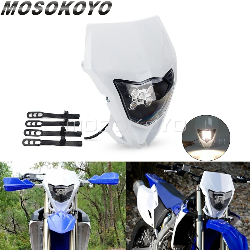 Supermoto-LED-Headlight-Head-Light-For-Yamaha-WR-250-450-YZ-TTR-WR450 ...