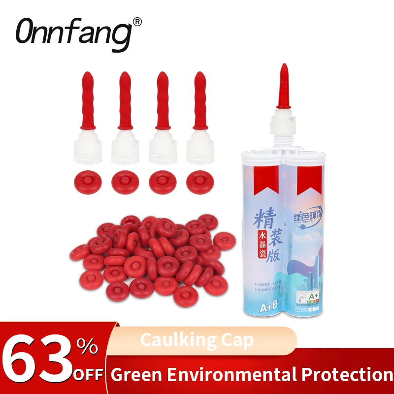 10pcs-Caulking-Gun-Nozzles-Cap-Red-Caulk-Saving-Barrel-Glue-Mouth ...