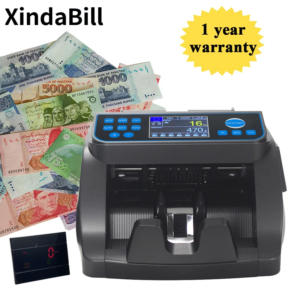 Pakistan-Mix-Value-Money-Counting-Machine-PKR-EUR-IQD-Fake-Bill-Cash ...