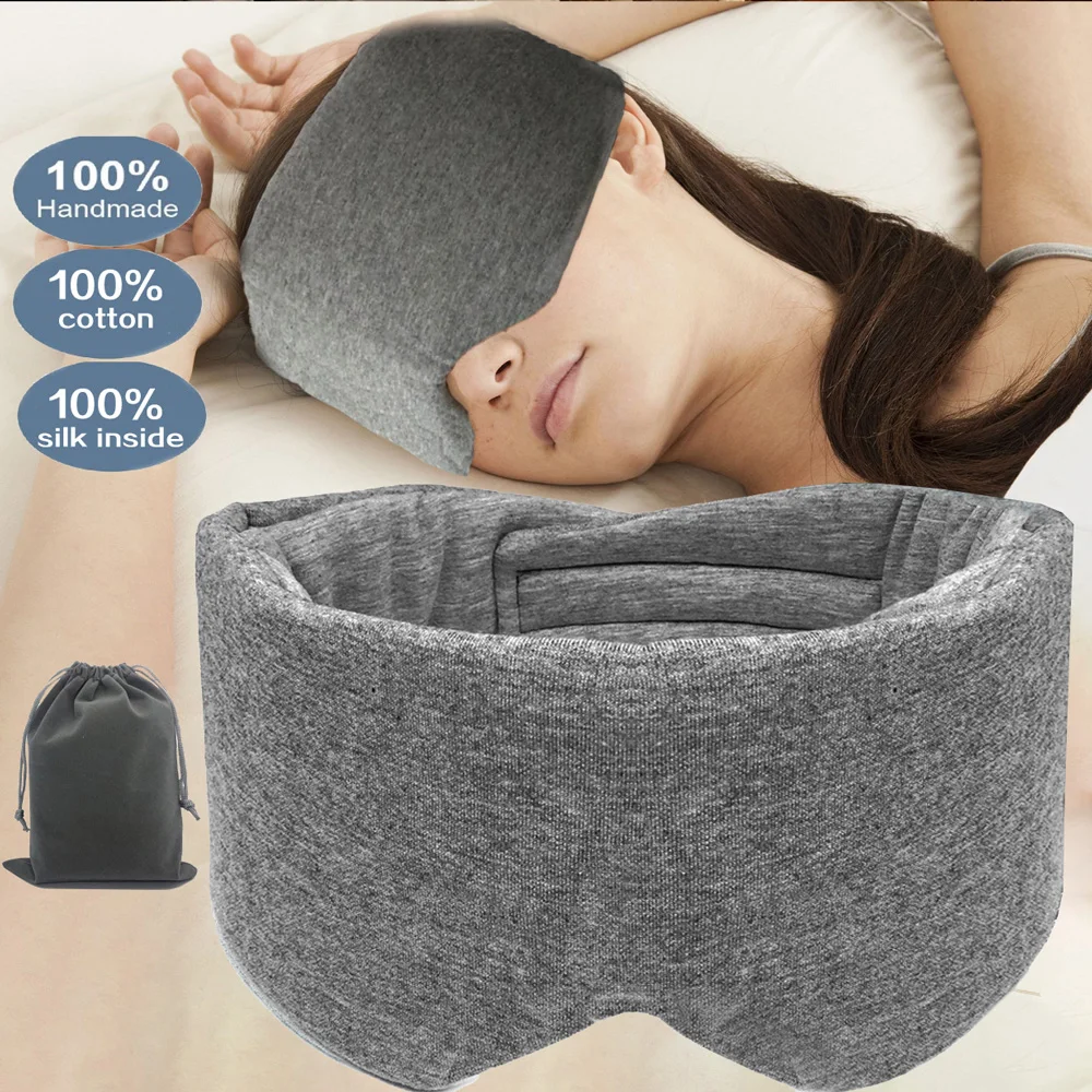 100-Handmade-Cotton-Sleep-Mask-Blackout-Comfortable-Breathable-Eye ...
