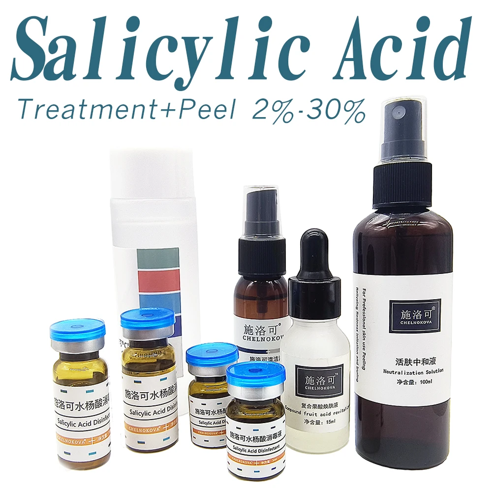 BHA cepillo facial con ácido salicílico 30%, tratamiento antiacné, exfoliación química, para el ...