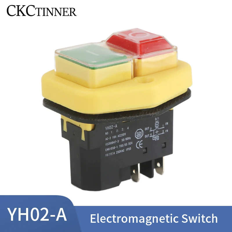 YH02-110V-220V-Garden-Tools-Electromagnetic-Starter-Push-Button ...