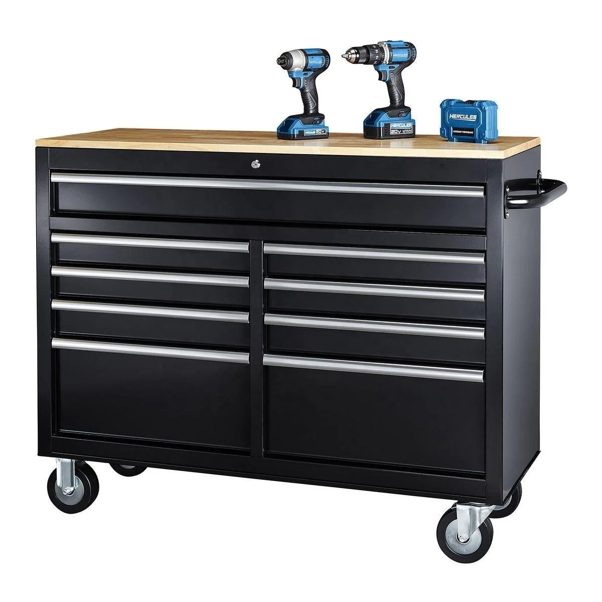 Heavy Duty 46 In. 9-Drawer Workbench Auto Tools Trolley Cabinet ...