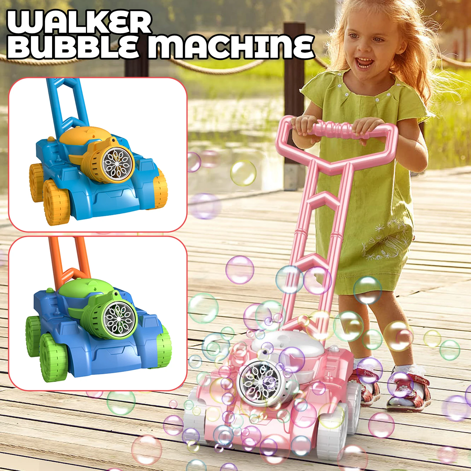 Automatic-Soap-Bubble-Machine-Stroller-Walker-Toys-for-Toddler-Electric-Bubble-Maker-Summer ...