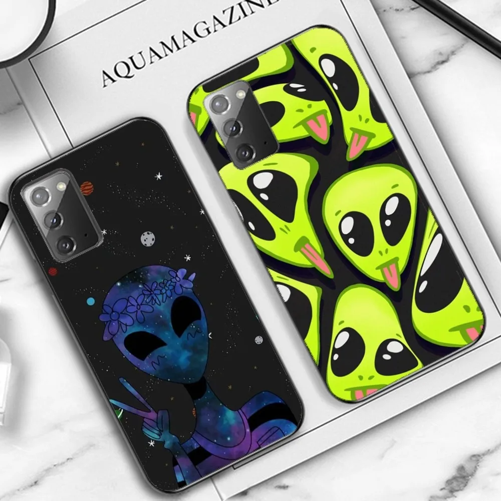 Cute-Cartoon-Alien-Space-Phone-Case-For-Samsung-Note-8-9-10-20-pro-plus ...