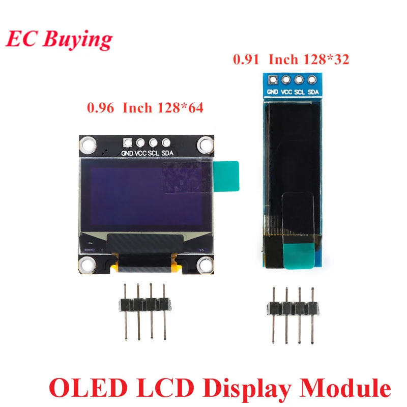 0.91 0.96 Inch I2c Iic Serial White Oled Lcd Display Module 128x32 ...