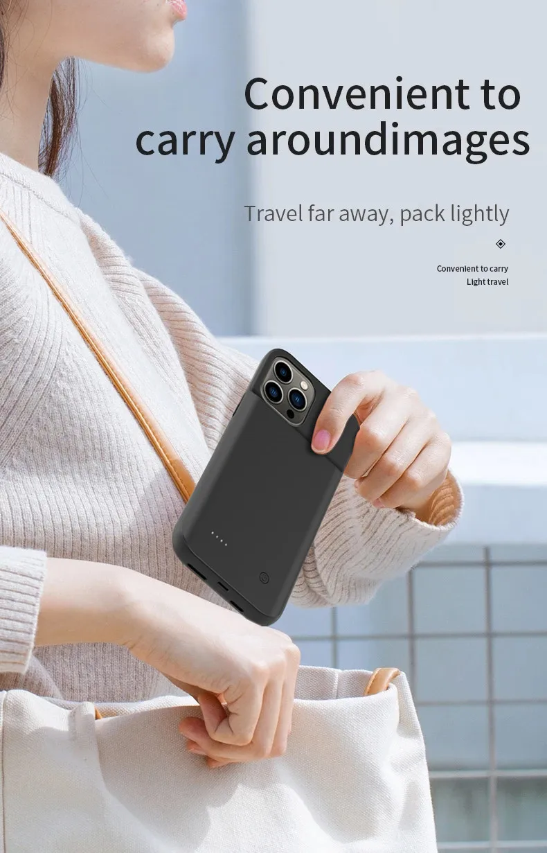 6800mAh Power Case For iPhone 14 Plus battery charger case For iPhone ...