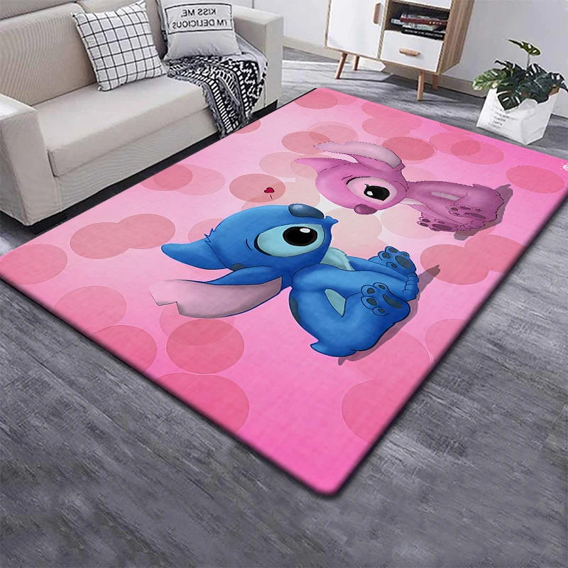 Disney Fashion Stitch 3D Printing Anime Mat Cartoon Living Room Bedroom ...
